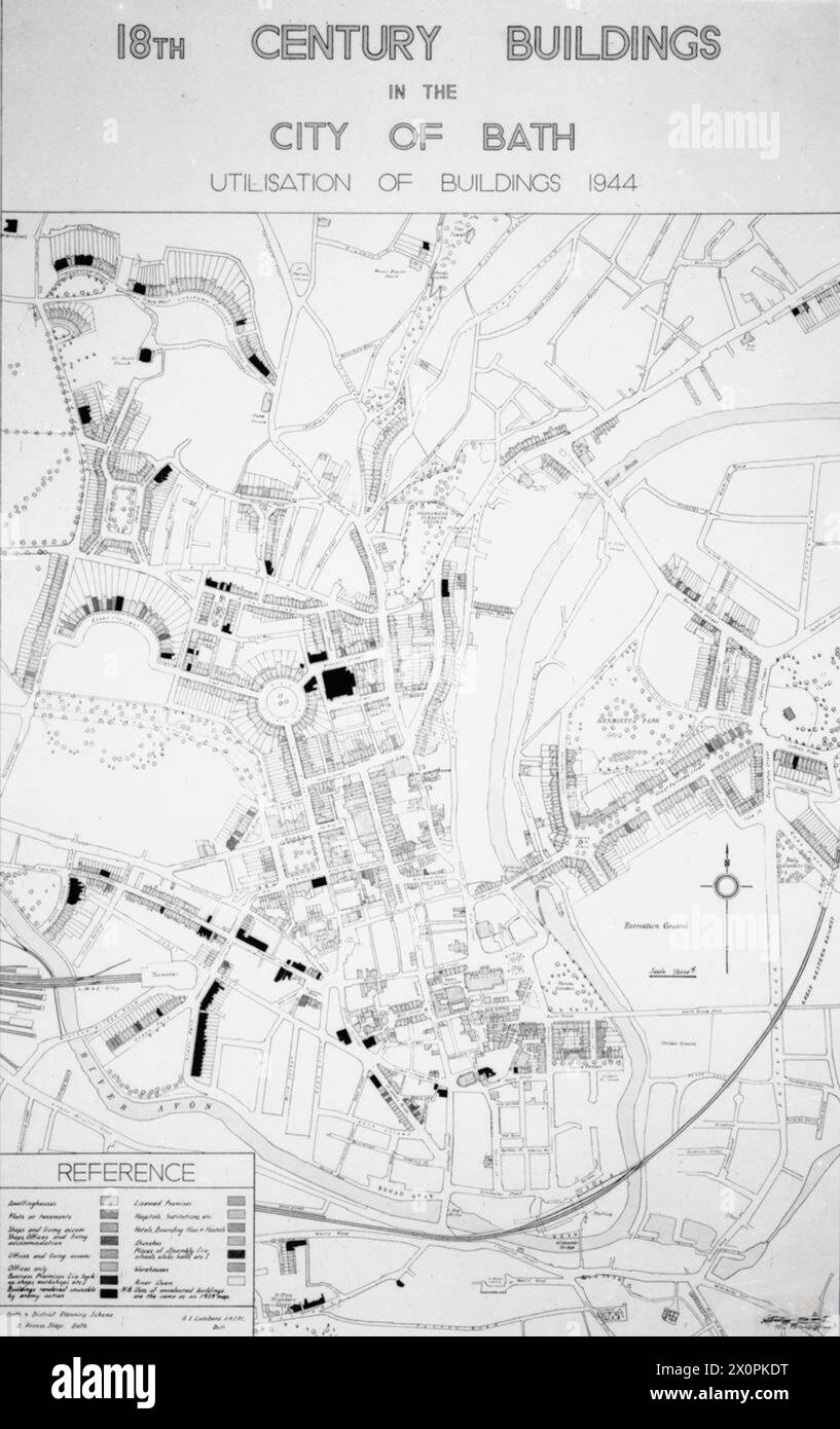 EFFECTS OF THE SECOND WORLD WAR ON BUILDINGS IN THE CITY OF BATH - Map ...
