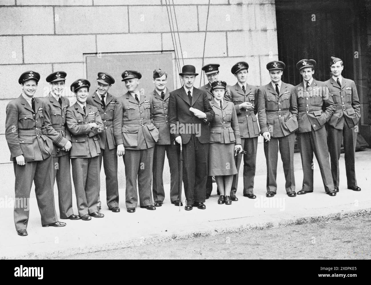 RAF Battle of Britain pilots are photographed with Air Chief Marshal ...