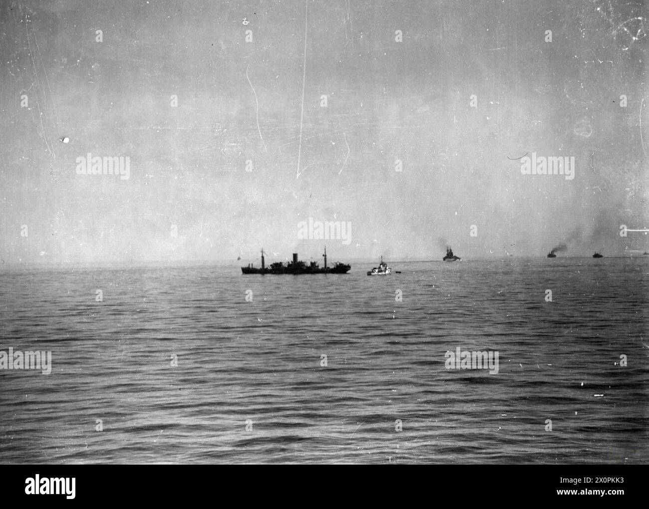 BRITISH AIRCRAFT CARRIERS ON THEIR WAY TO MALTA. - HMS INDOMITABLE seen ...