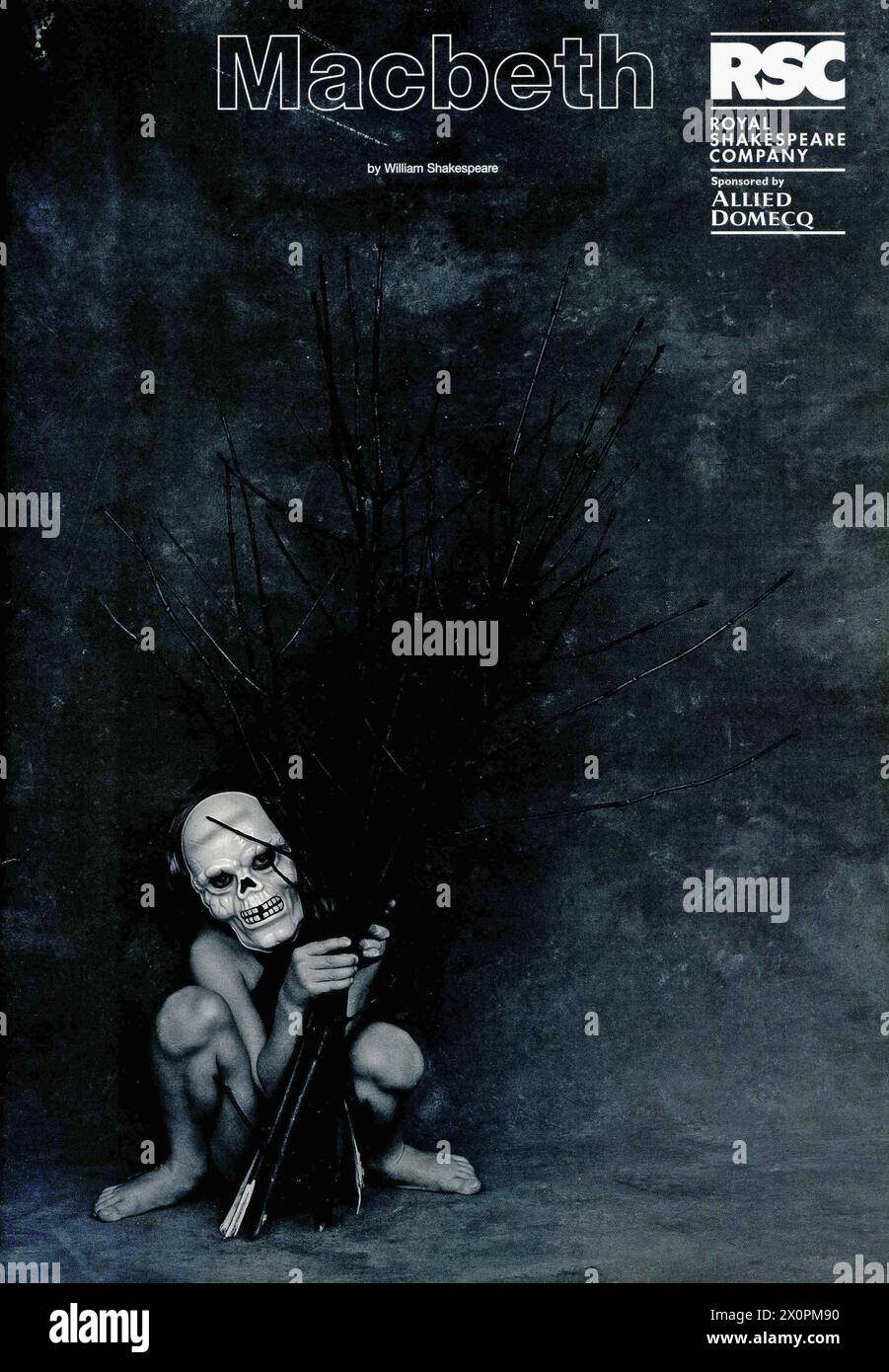 Theatre programme cover. "Macbeth" by William Shakespeare. Royal Shakespeare Company Stock Photo ...