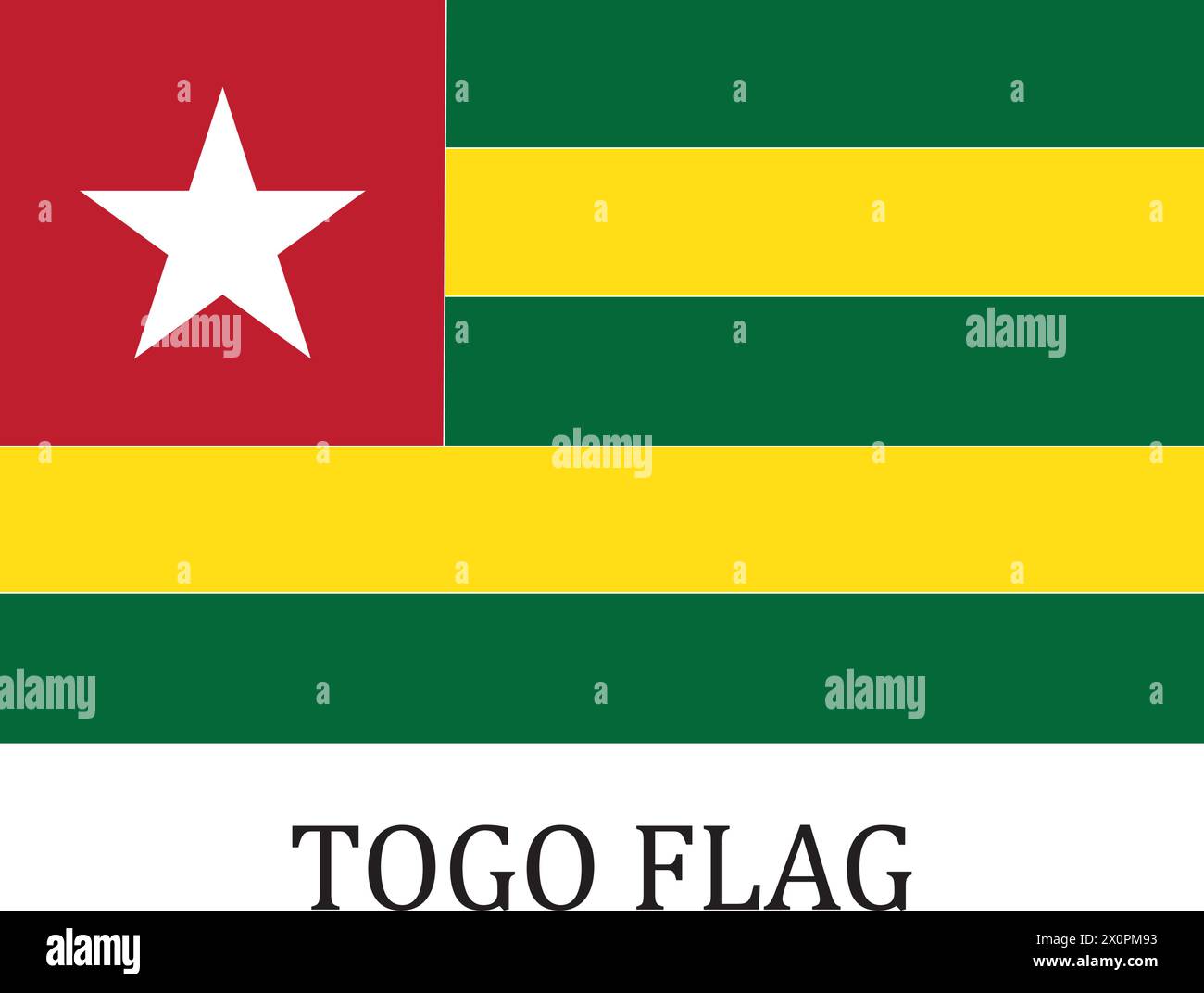 Togo country flag vector illustration simple design Stock Vector Image ...