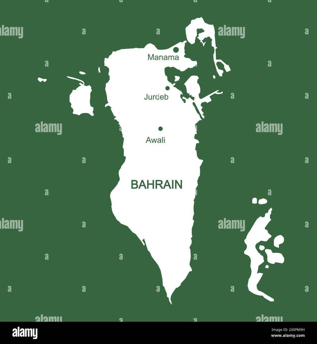Bahrain country map vector illustration symbol design Stock Vector ...
