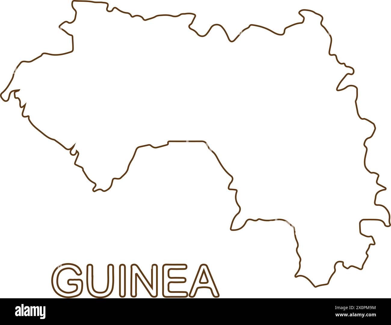 Map of Guinea vector illustration symbol design Stock Vector Image ...