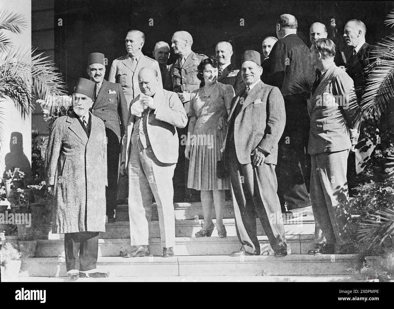 MR CHURCHILL IN CAIRO. 6 DECEMBER 1943, BRITISH EMBASSY. MR CHURCHILL ...