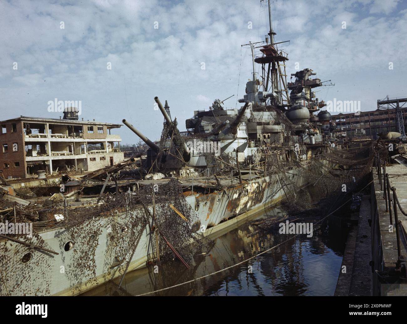 KIEL HARBOUR, GERMANY, 19 MAY 1945 - View of the German cruiser ADMIRAL ...