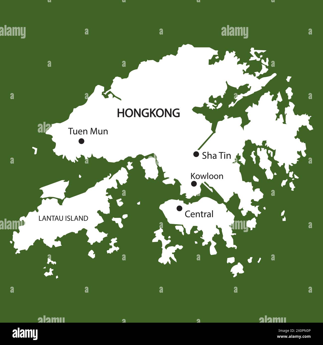 Hong Kong map vector illustration design Stock Vector Image & Art - Alamy