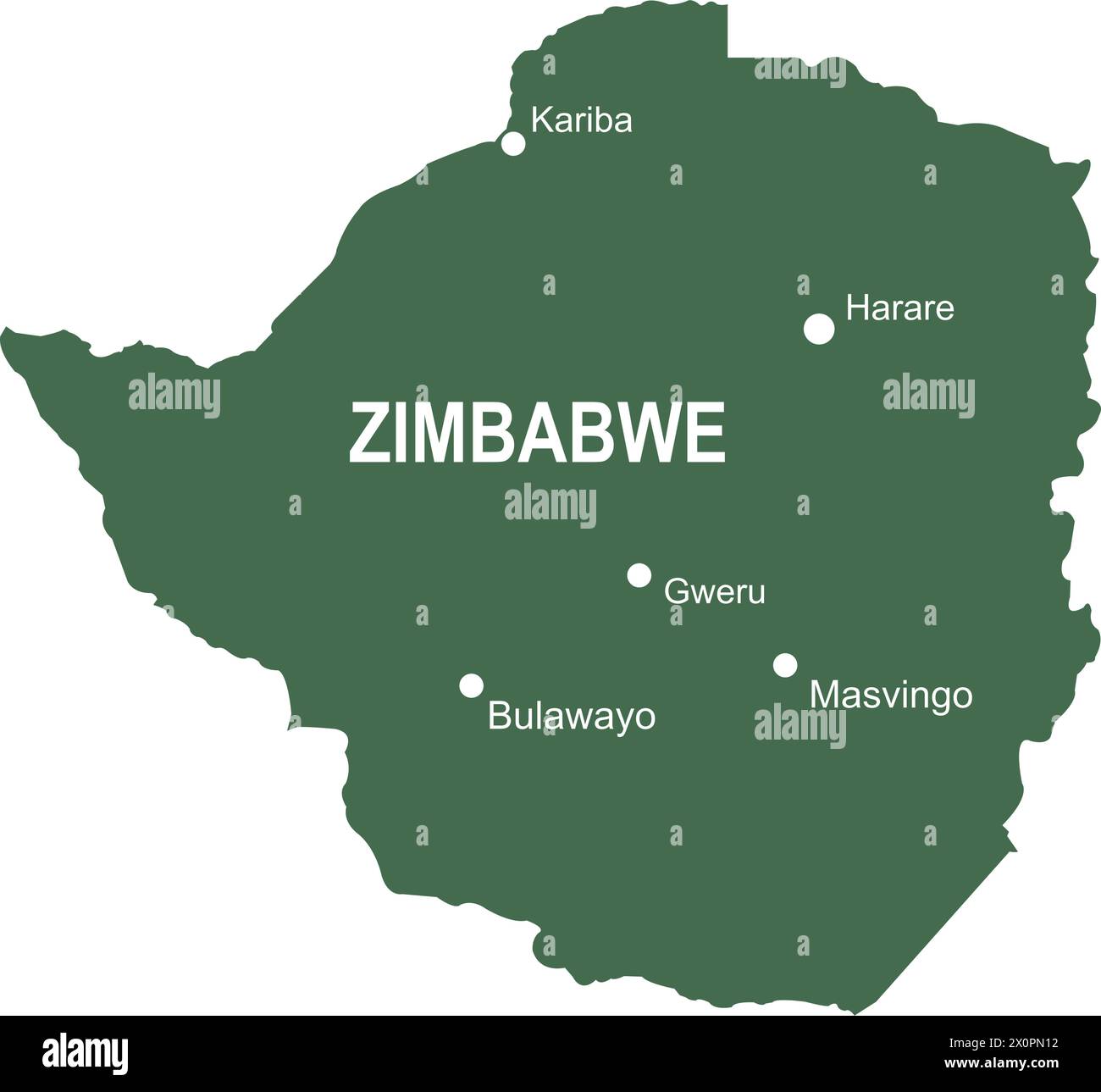 Zimbabwe country map vector illustration simple design Stock Vector ...
