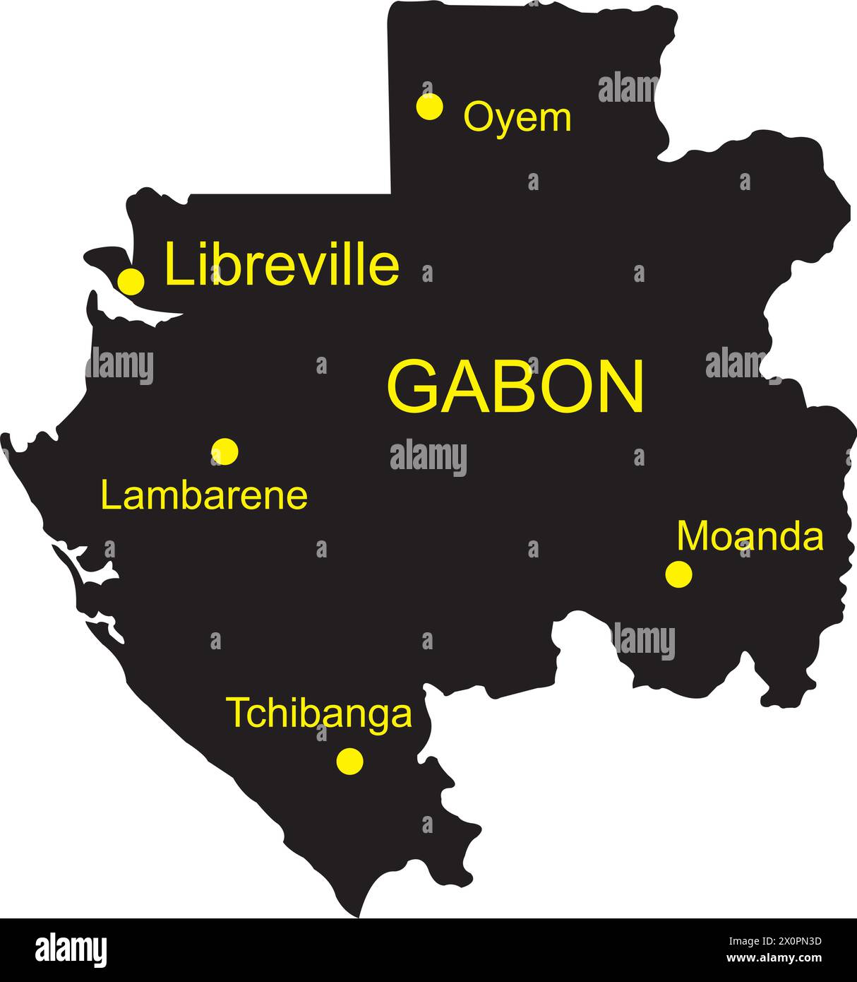 Gabon map icon vector illustration symbol design Stock Vector Image ...