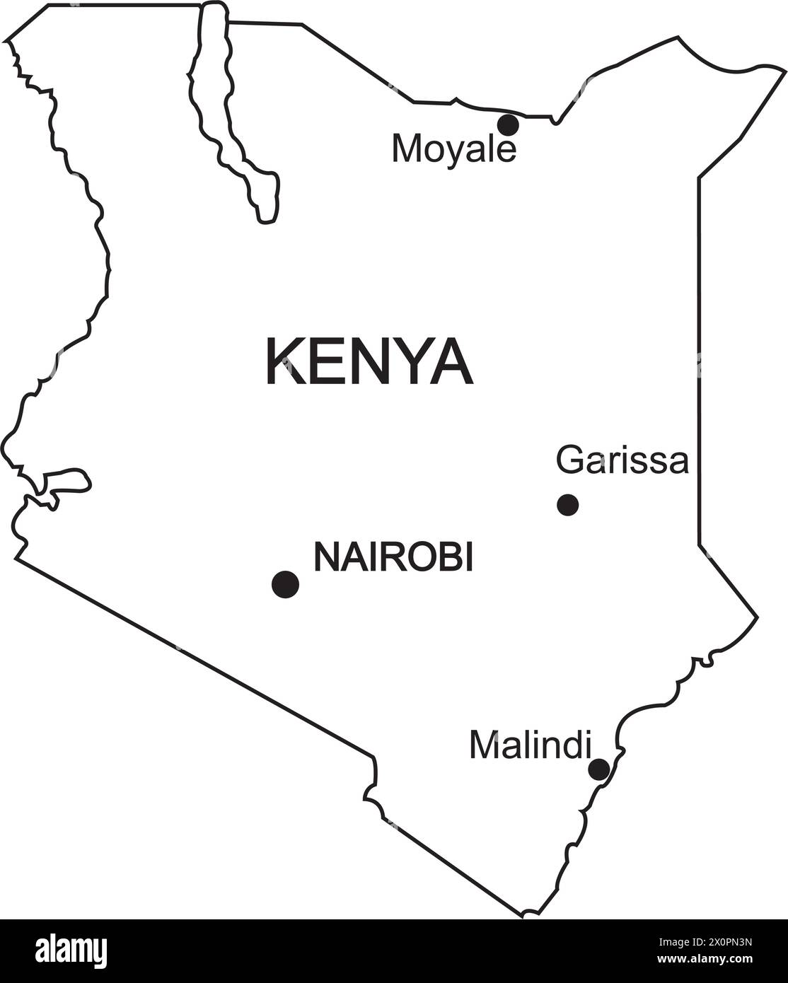 Kenya country map icon vector illustration simple design Stock Vector ...