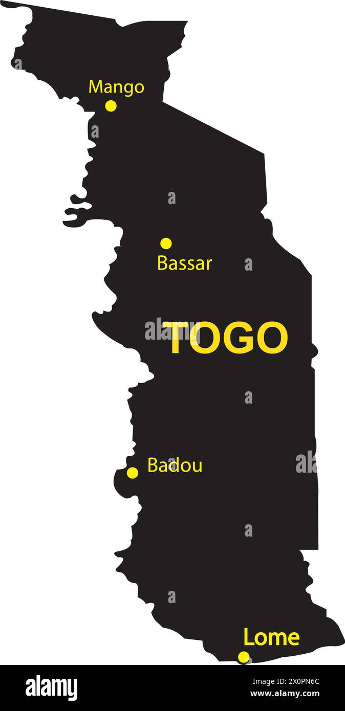 Togo country map vector illustration simple design Stock Vector Image ...