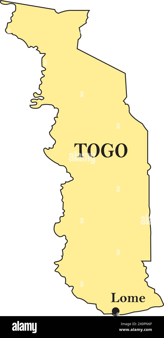 Togo country map vector illustration simple design Stock Vector Image ...