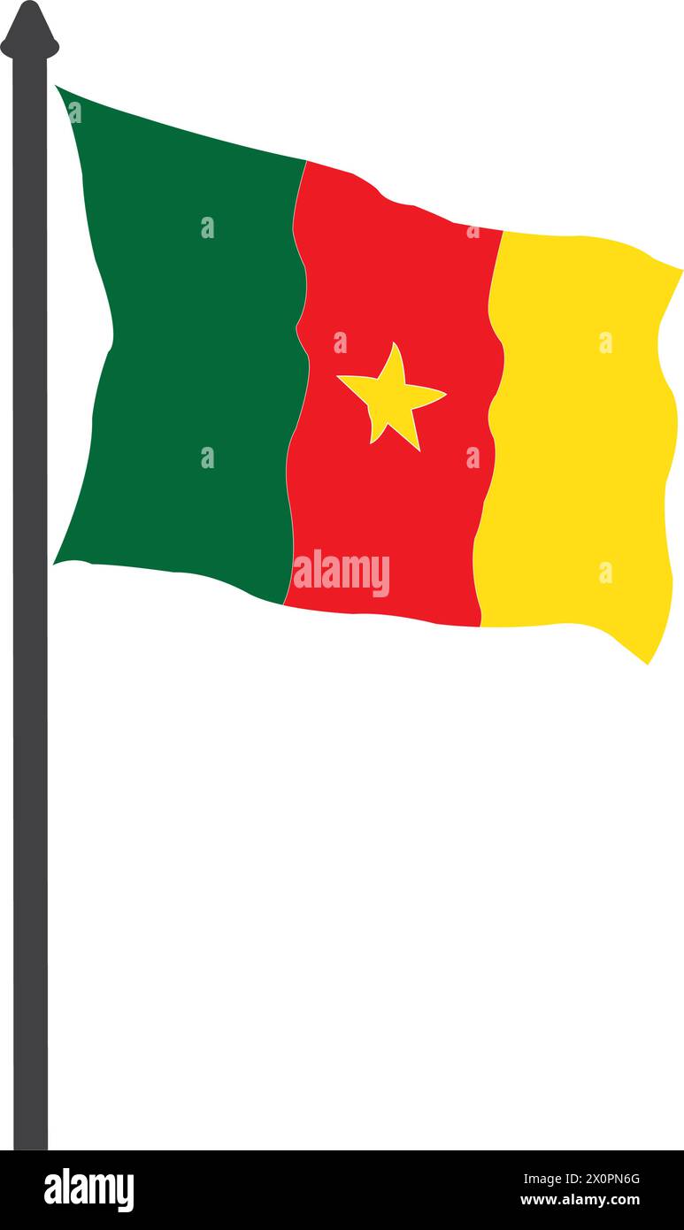 Cameroon flag icon vector illustration simple design Stock Vector Image ...