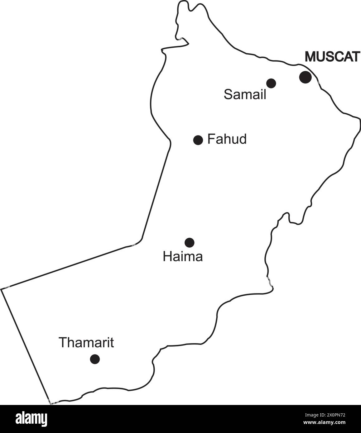 Oman map hi-res stock photography and images - Alamy