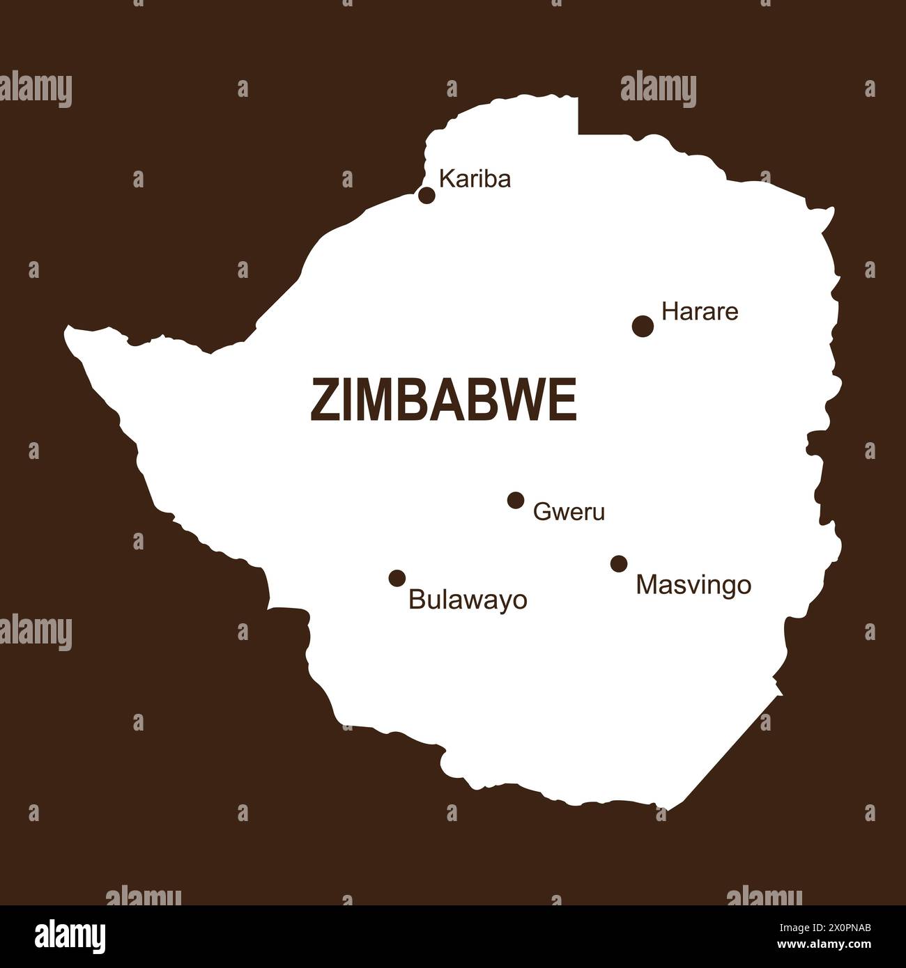 Zimbabwe country map vector illustration simple design Stock Vector ...