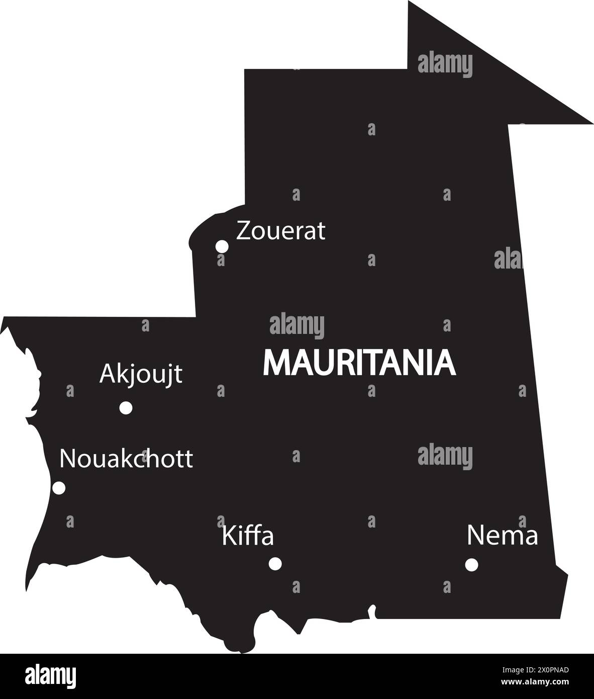 Map of Mauritania vector illustration design Stock Vector Image & Art ...