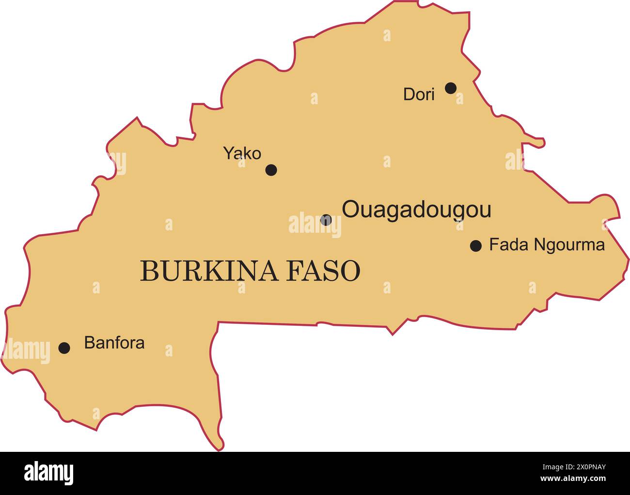 Burkina faso eps map hi-res stock photography and images - Alamy