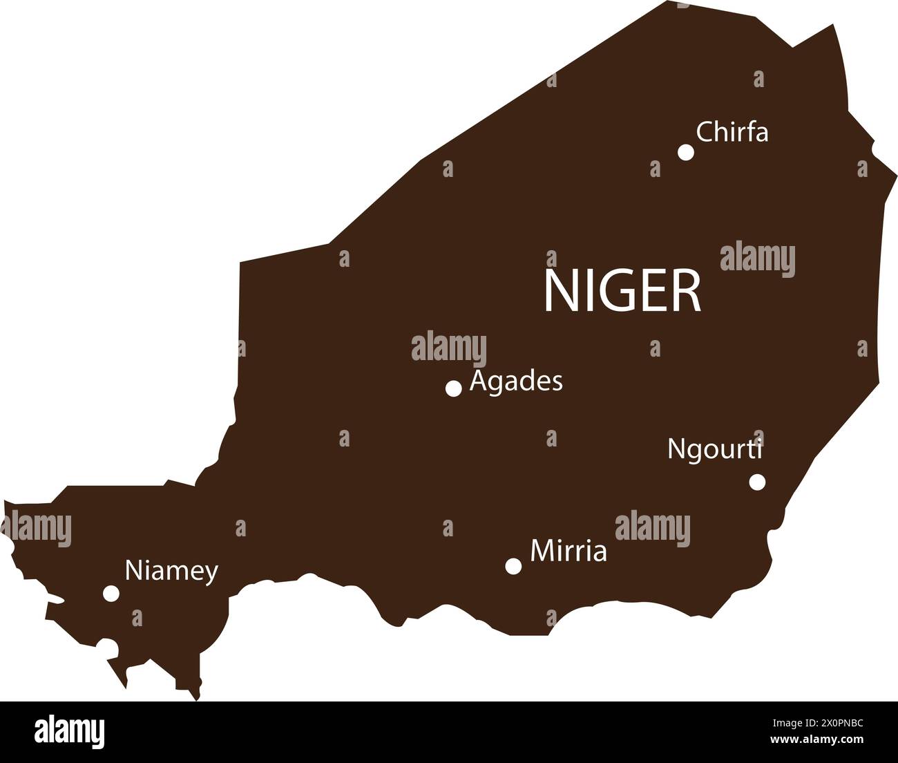 Map of niamey Cut Out Stock Images & Pictures - Alamy
