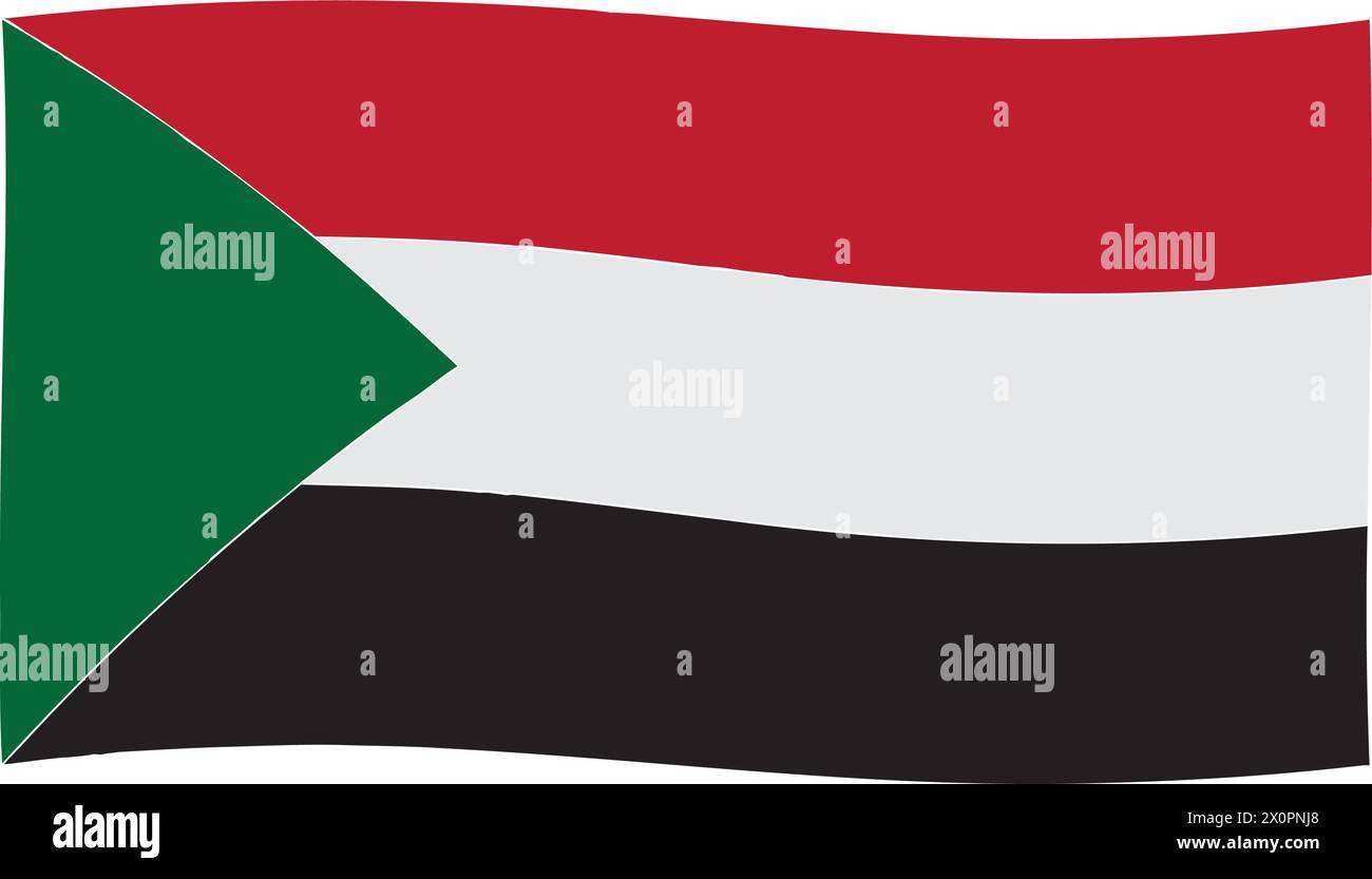 Sudan flag icon vector illustration symbol design Stock Vector Image ...