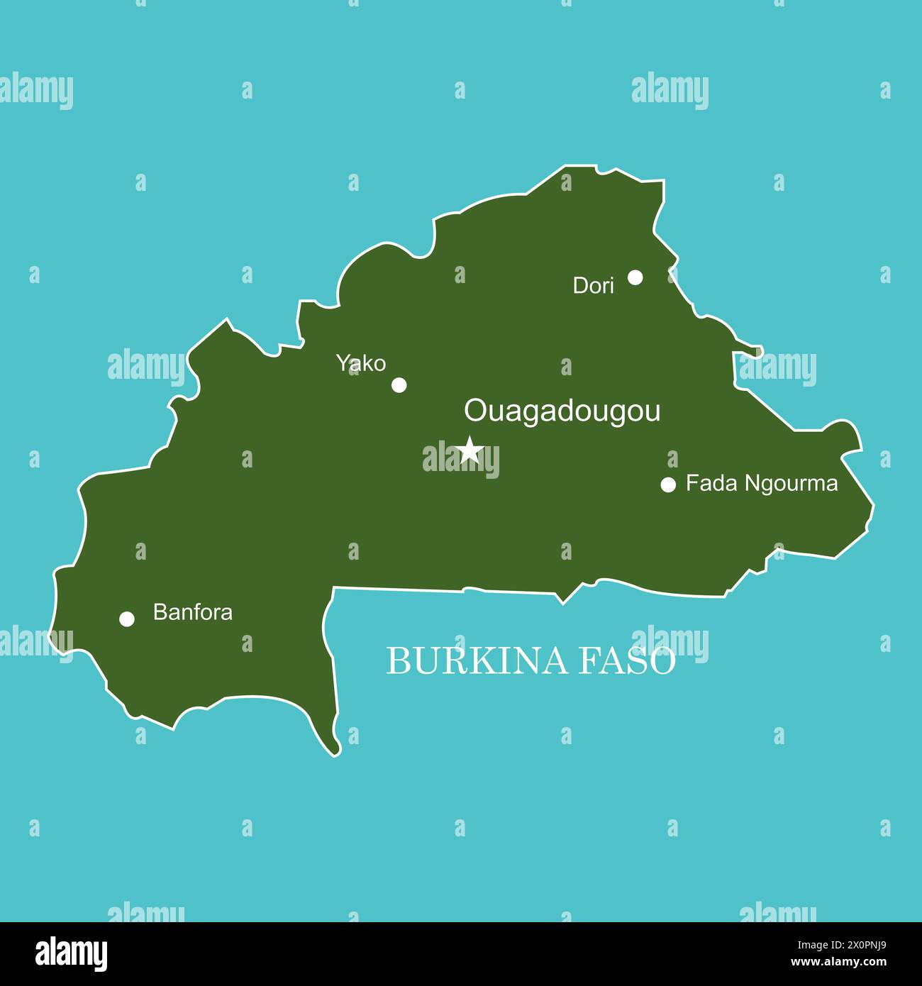 Burkina Faso country map vector illustration simple design Stock Vector ...