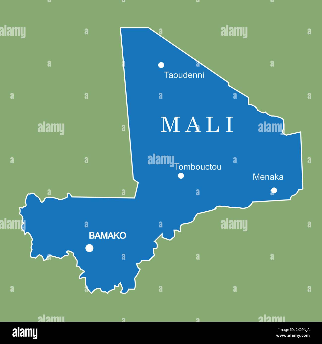 Mali country map hi-res stock photography and images - Alamy