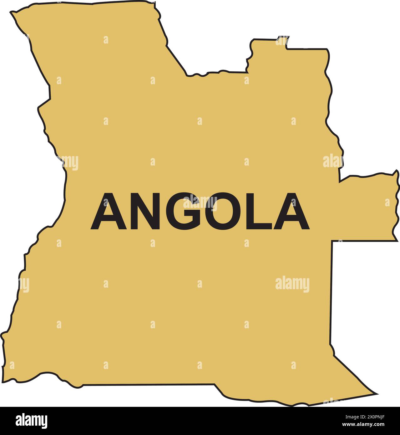 Angola country map vector illustration simple design Stock Vector Image ...