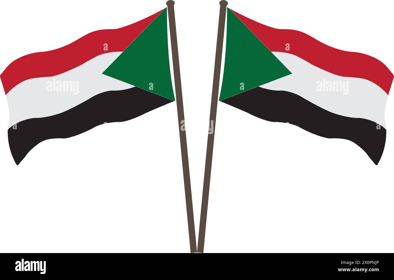 Sudan flag icon vector illustration symbol design Stock Vector Image ...