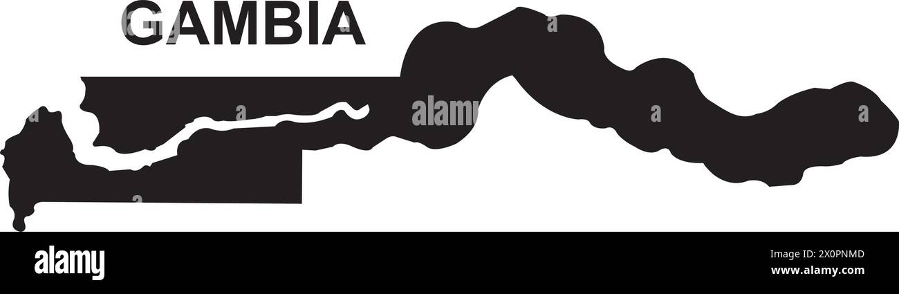 Map of Gambia icon vector illustration simple design Stock Vector Image ...