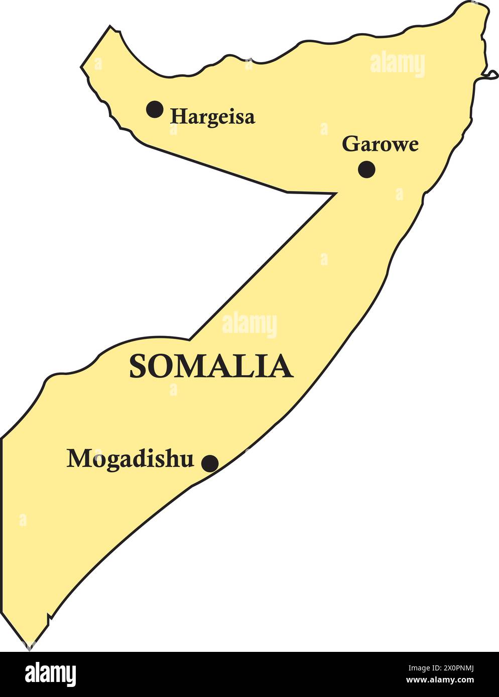 Map of somalia vector illustration simple design Stock Vector Image ...