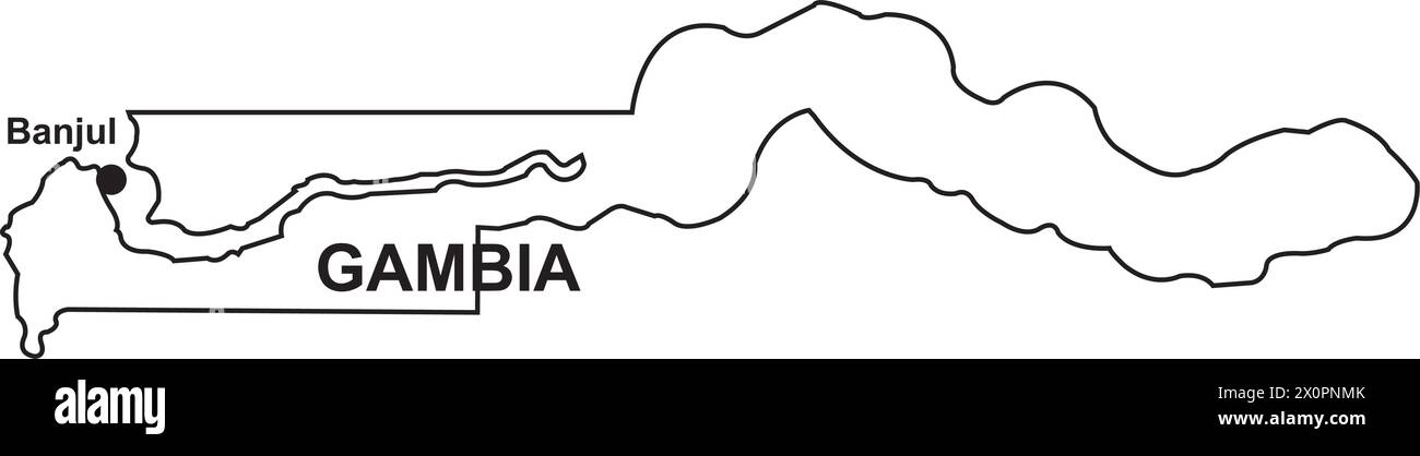 Map of gambia hi-res stock photography and images - Alamy