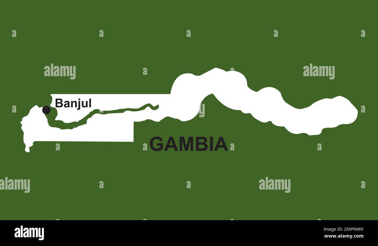 Map of Gambia icon vector illustration simple design Stock Vector Image ...