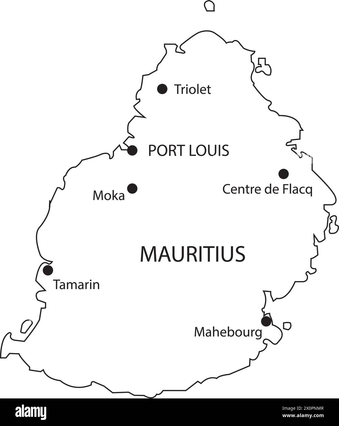 Map of mauritius vector illustration simple design Stock Vector Image & Art - Alamy