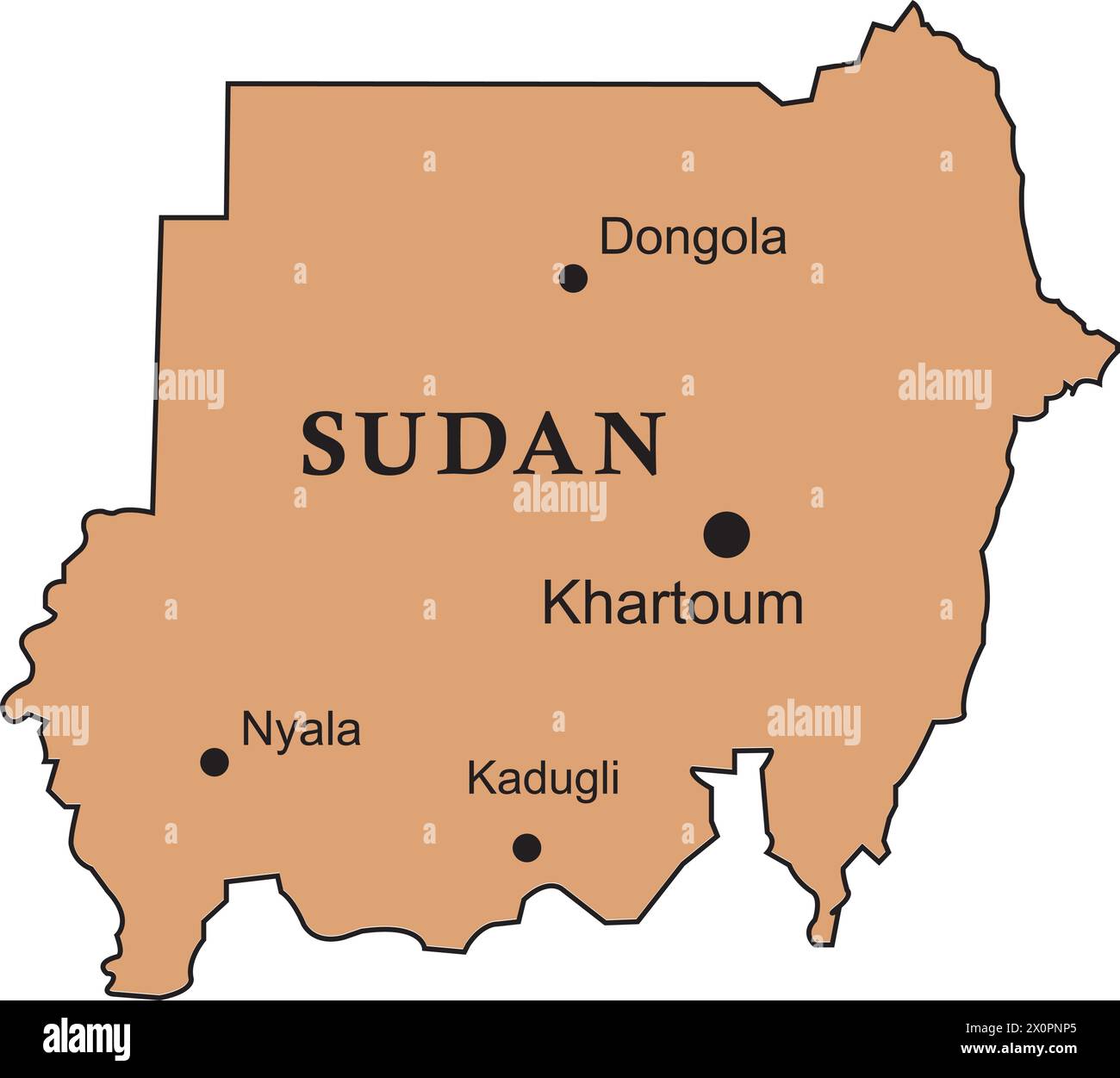 Map of Sudan vector illustration symbol design Stock Vector Image & Art ...
