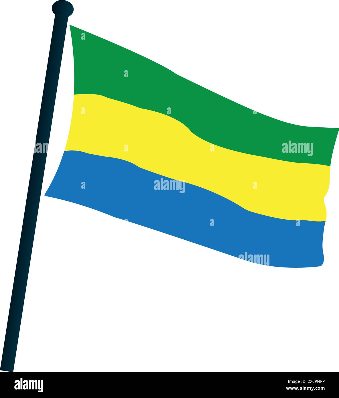 Gabon flag icon vector illustration symbol design Stock Vector Image ...