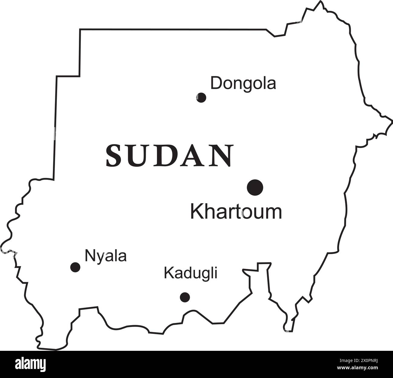Map of Sudan vector illustration symbol design Stock Vector Image & Art ...