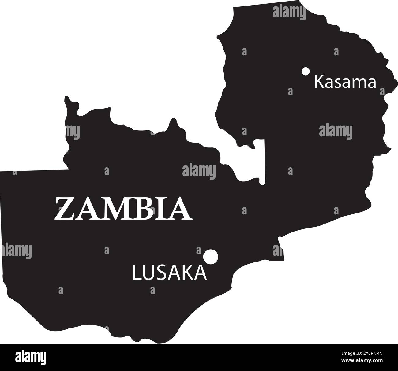 Map of zambia vector illustration design Stock Vector Image & Art - Alamy