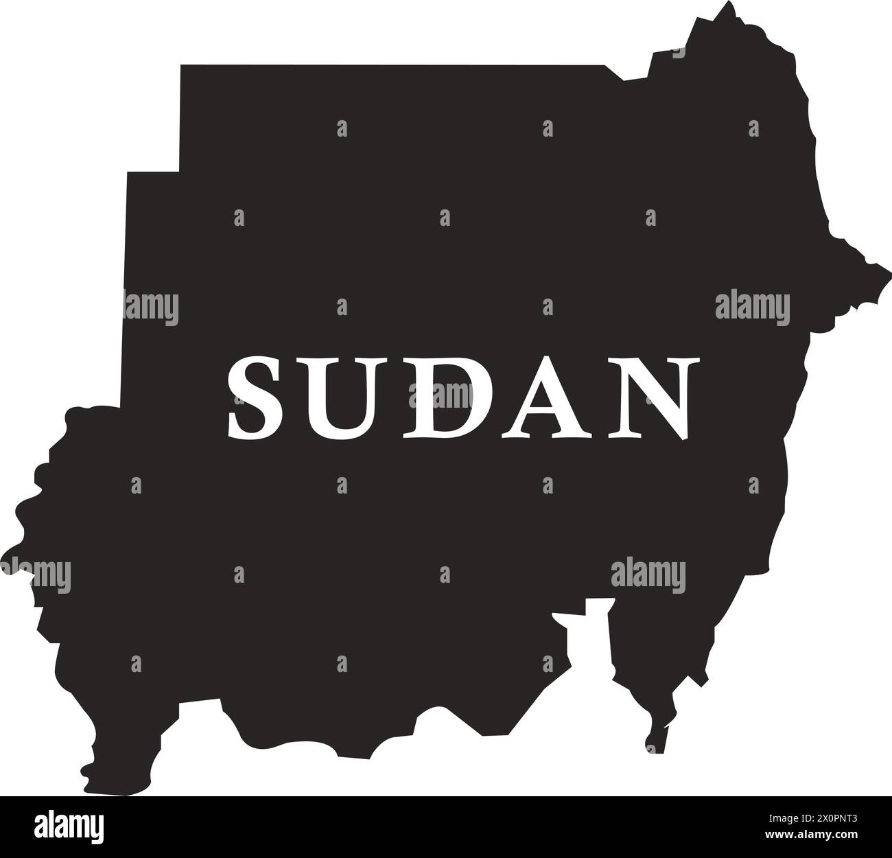Map of Sudan vector illustration symbol design Stock Vector Image & Art ...