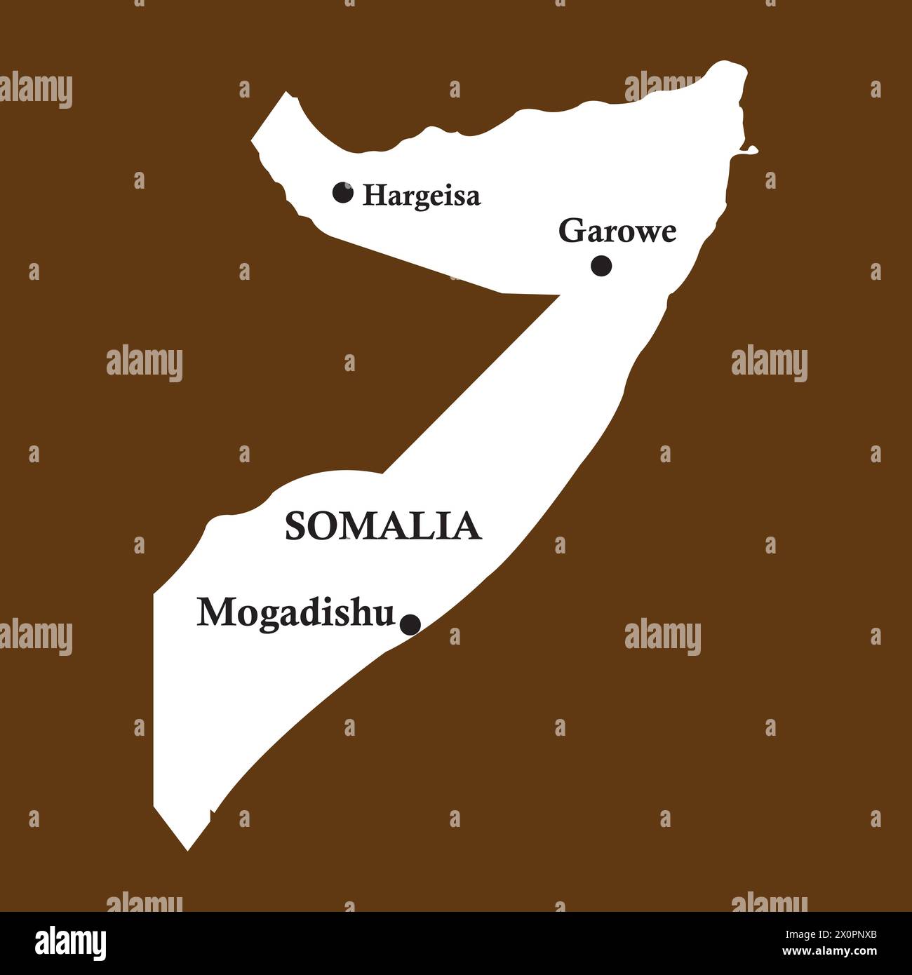 Map of somalia vector illustration simple design Stock Vector Image ...