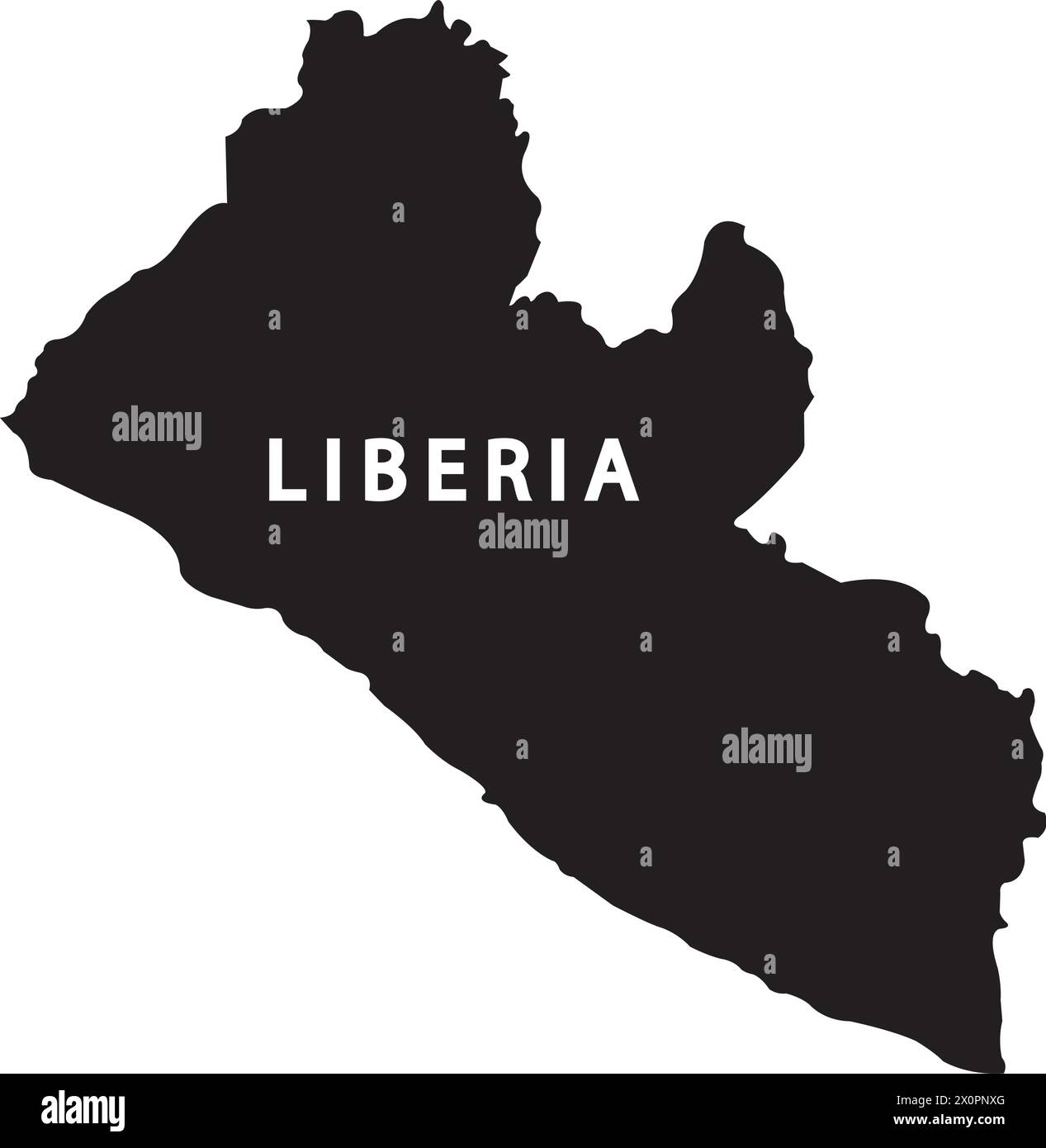 Liberia country map vector illustration simple design Stock Vector ...
