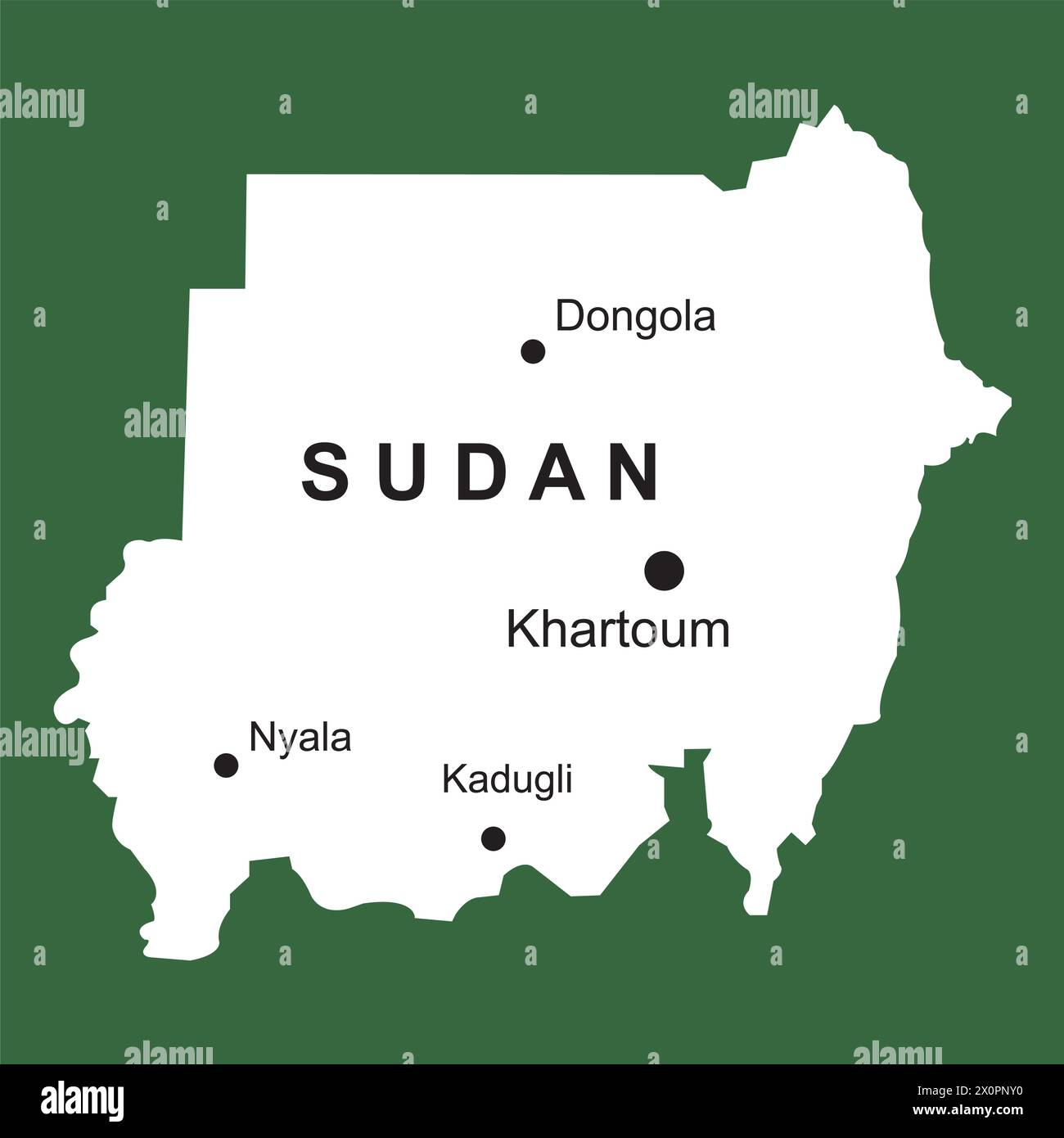 Map of Sudan vector illustration symbol design Stock Vector Image & Art ...