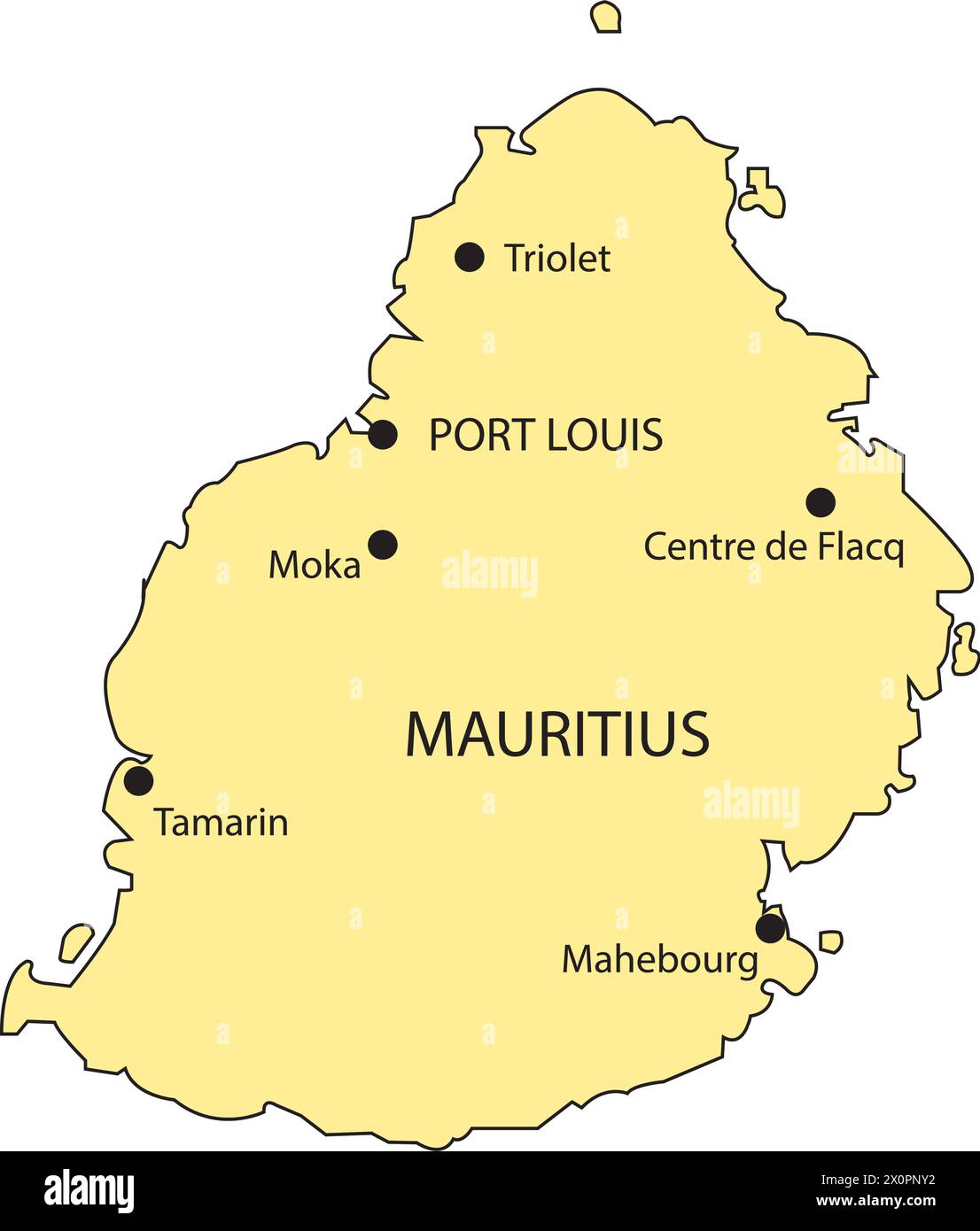 Map of mauritius vector illustration simple design Stock Vector Image ...