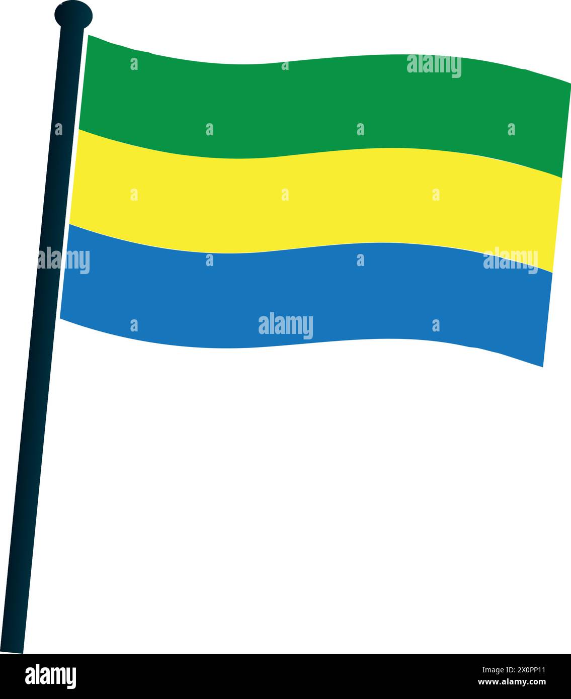 Gabon flag icon vector illustration symbol design Stock Vector Image ...