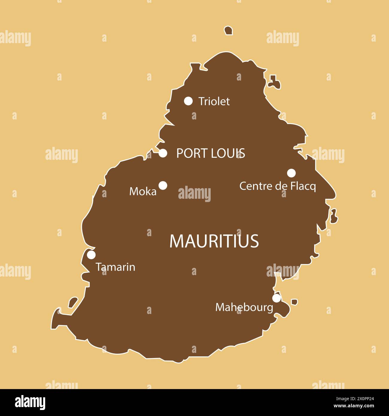 Map of mauritius vector illustration simple design Stock Vector Image ...