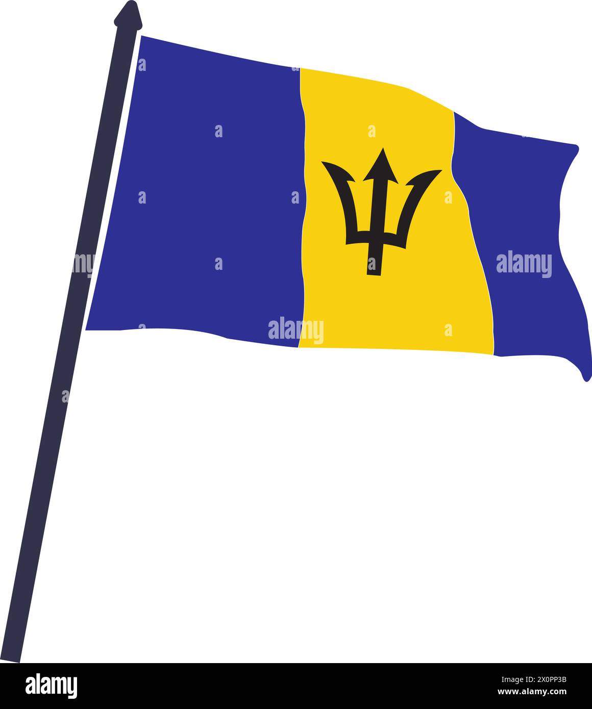 Barbados flag vector isolated on white background Stock Vector Image ...