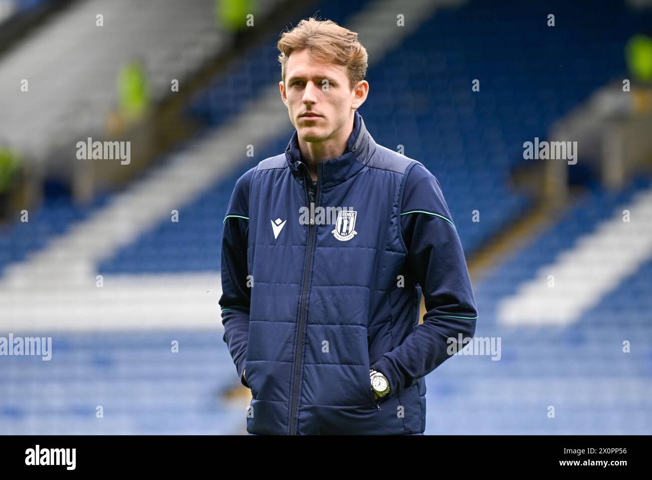 Wouter Burger of Stoke City arrives at the stadium before the Sky Bet ...