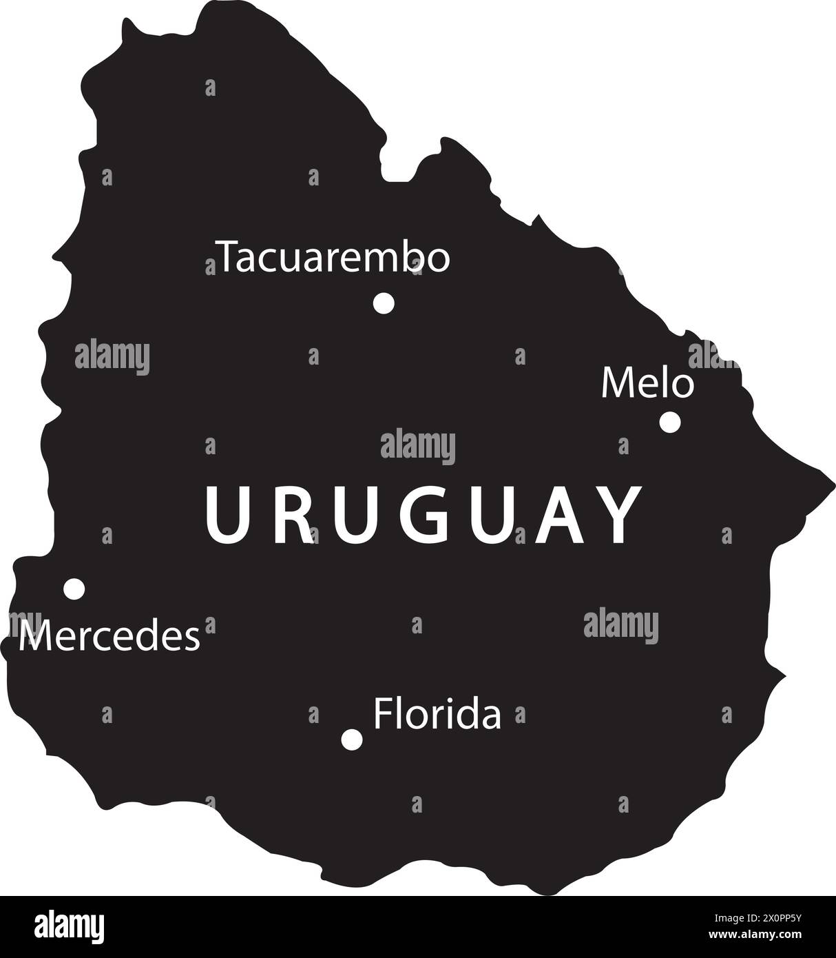 Map of uruguay vector illustration simple design Stock Vector Image ...