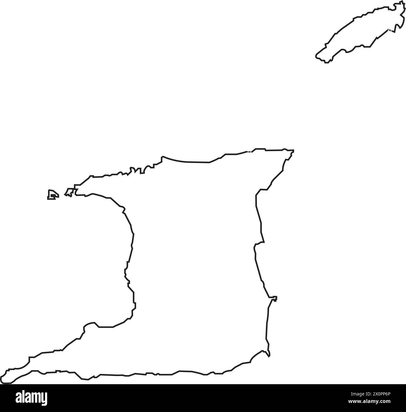 Map of trinidad vector illustration design Stock Vector Image & Art - Alamy