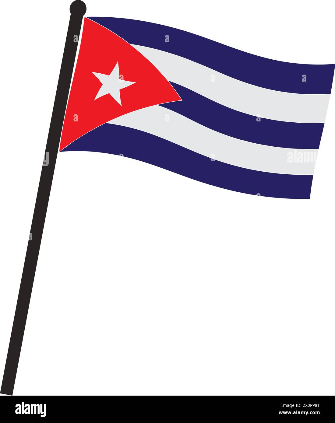 Cuba flag icon vector isolated on white background Stock Vector Image ...