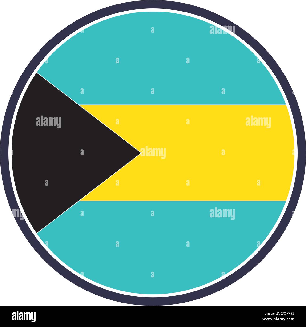 Bahamas flag vector isolated on white background Stock Vector Image ...