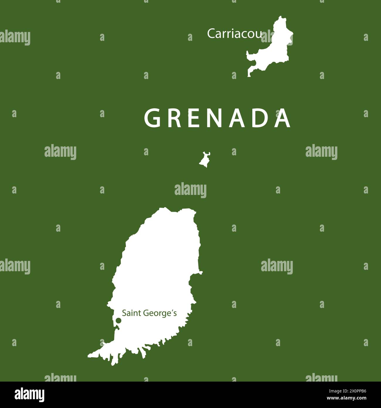 Map of Grenada vector illustration symbol design Stock Vector Image & Art - Alamy