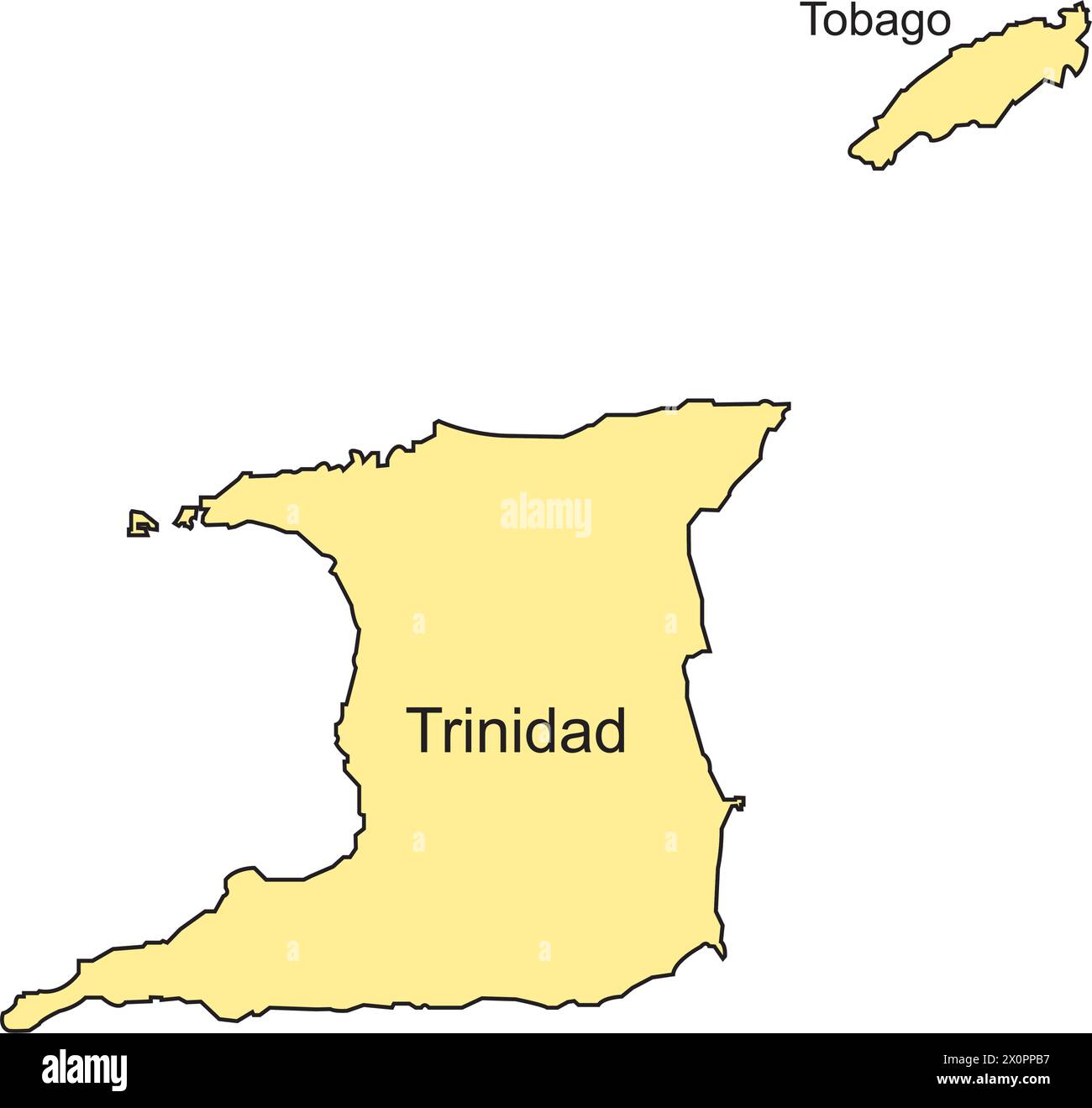 Map of trinidad vector illustration design Stock Vector Image & Art - Alamy